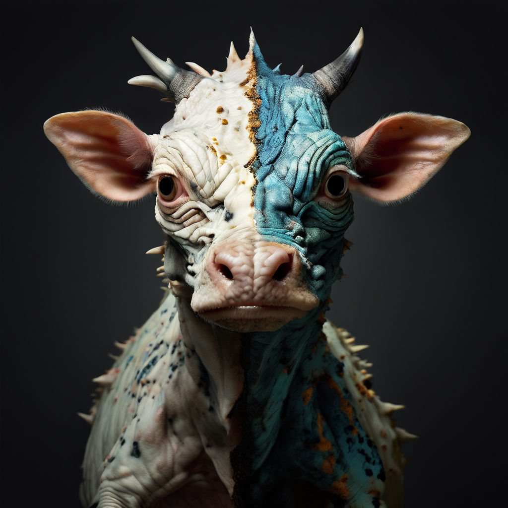 Mutated animal that is half cow and half lizard by Christopher Mitchell ...
