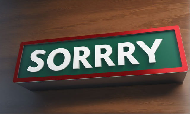 Sign saying sorry by Shakti Man - Playground