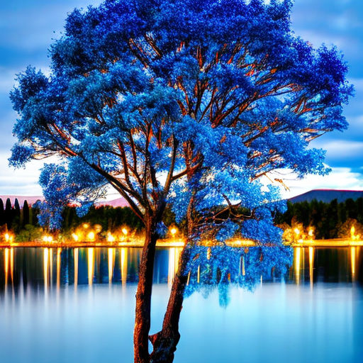 Blue tree by Lorena Kostin - Playground