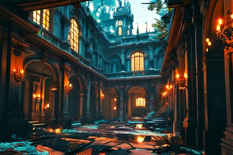 A ghosted and horror palace in the village by Royal Anu - Playground