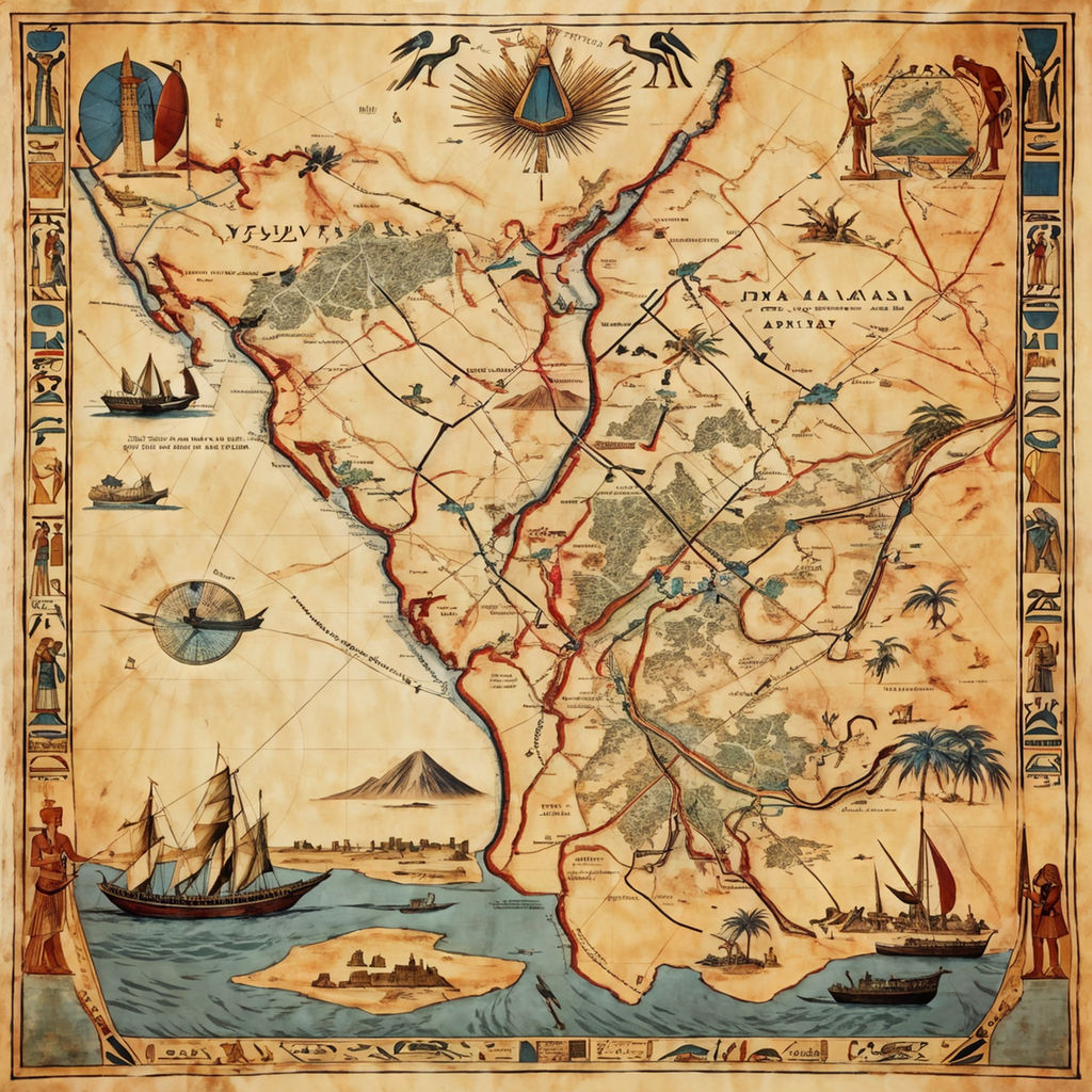 Historical map of Egypt featuring its borders by Ceyda Tekin - Playground
