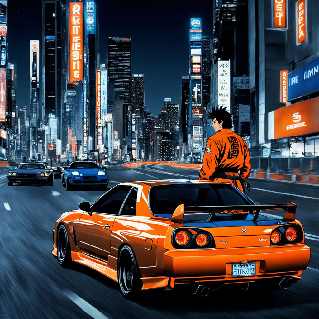 Goku clad in his orange gi by Denzil Wasterfall - Playground