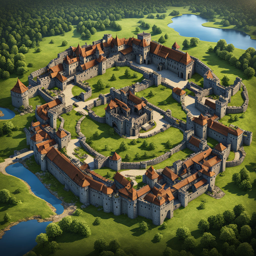 Sky view of a dnd map showing a kingdom steampunk inspired by Chanee ...