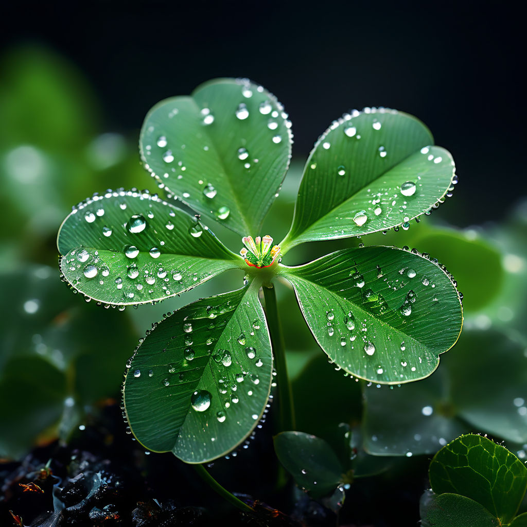 Illustration of a four-leaf clover that brings good luck by caley kim ...