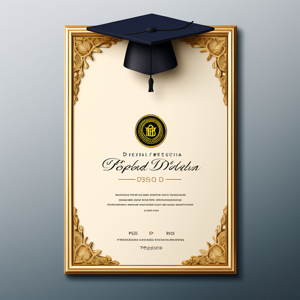 Free PSD diploma certificate template realistic frame by Ahmad Yar ...