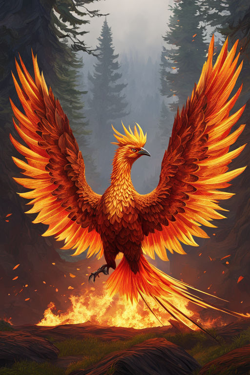 Develop an image that contains the image of a phoenix with i... by ... Develop an image that contains the image of a phoenix with i... by ...