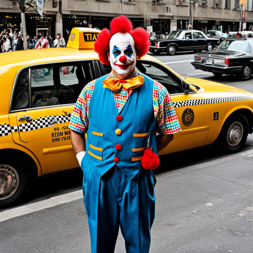 The clown taxi driver by Вика Сысоева - Playground