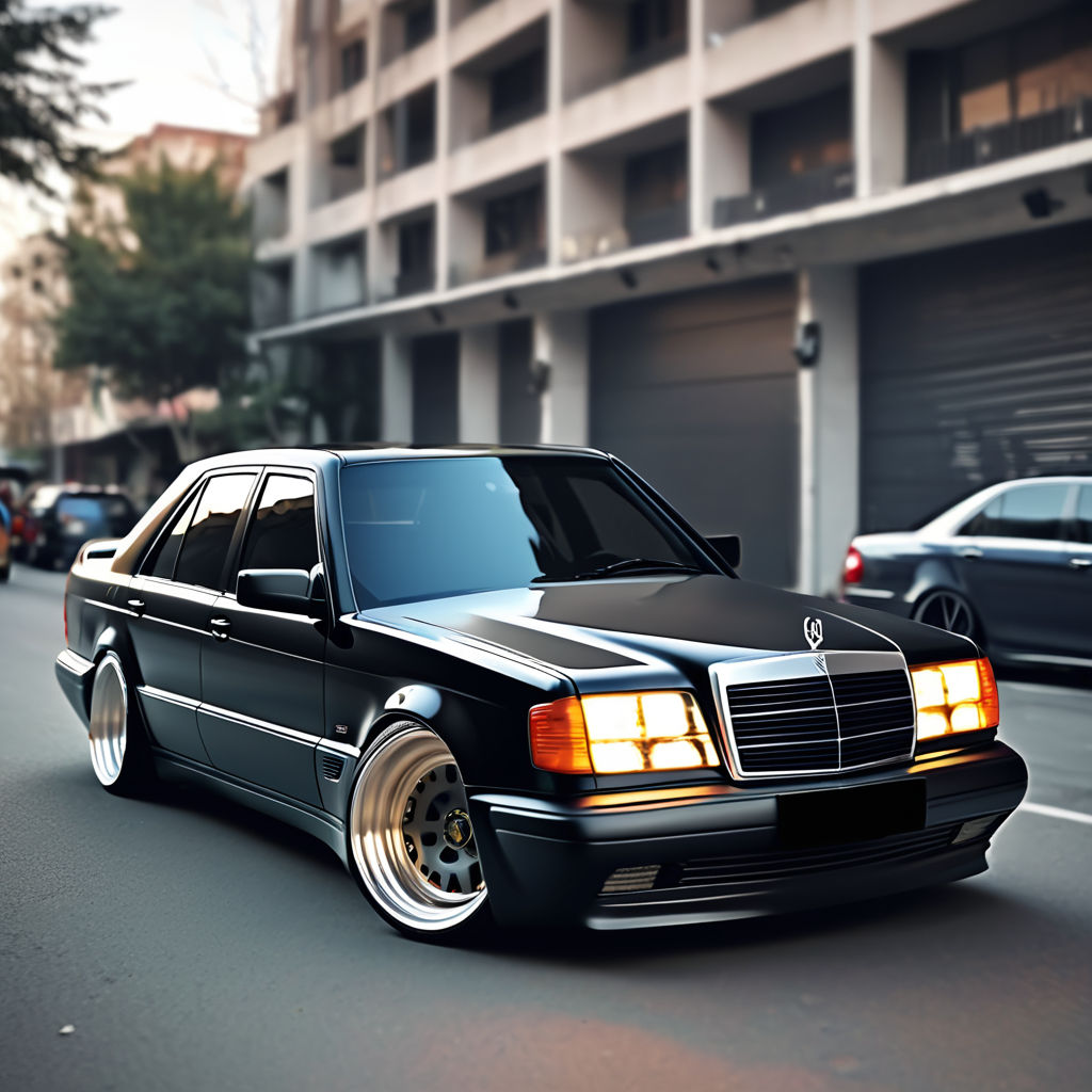 W124 siyah renk ve modifiyeli ve önden çekilmiş by Hasan Çetin - Playground