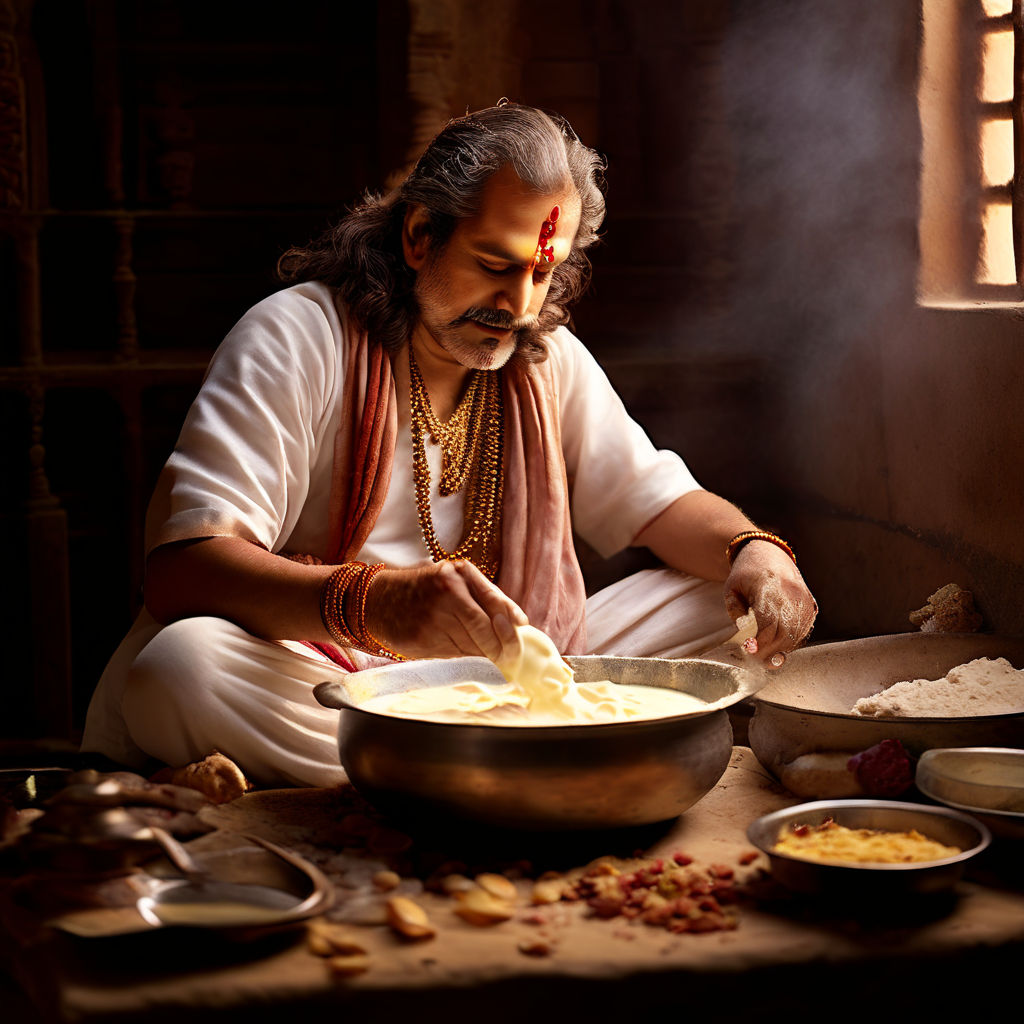 A pic where mahabharata bhima was cooking shrikhand by Somya Bundela ...