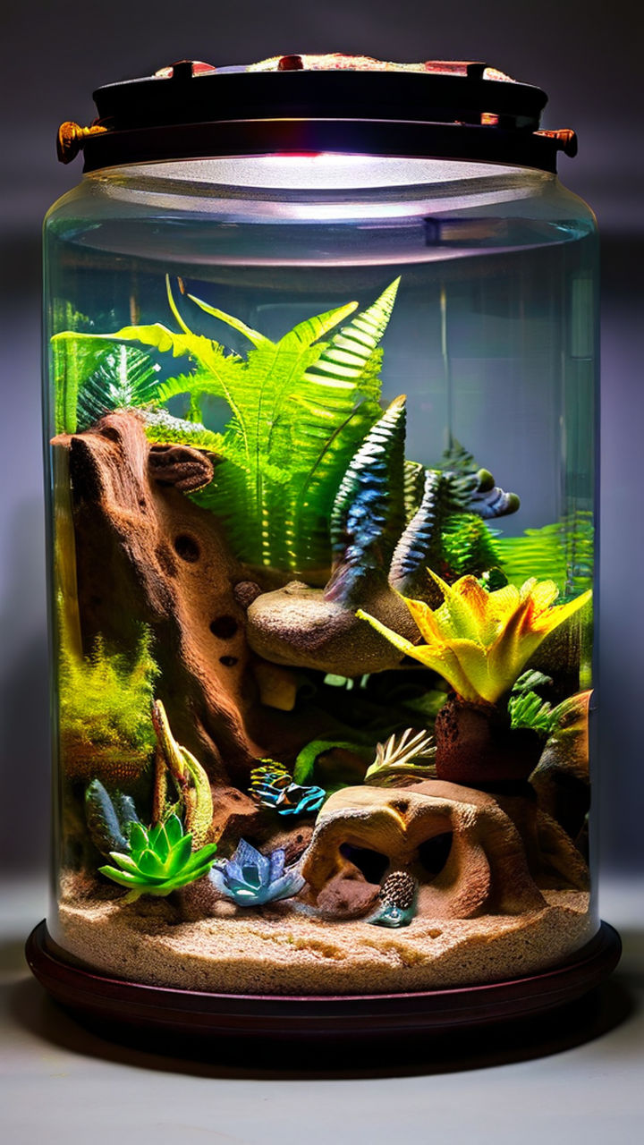 A realistic and detailed terrarium setup designed specifical... by 안재현 ...