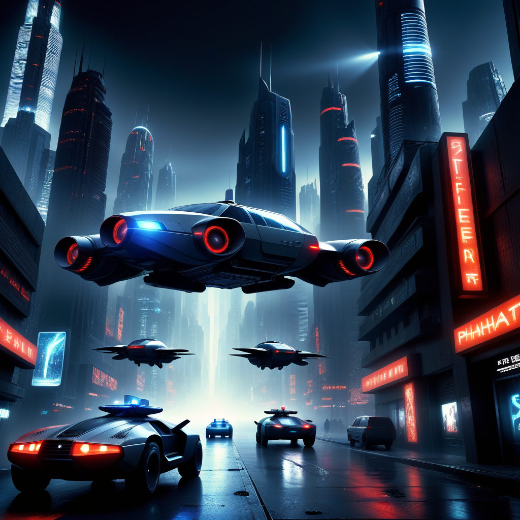 Futuristic science fiction genre futuristic flying VTOL Poli... by JB ...