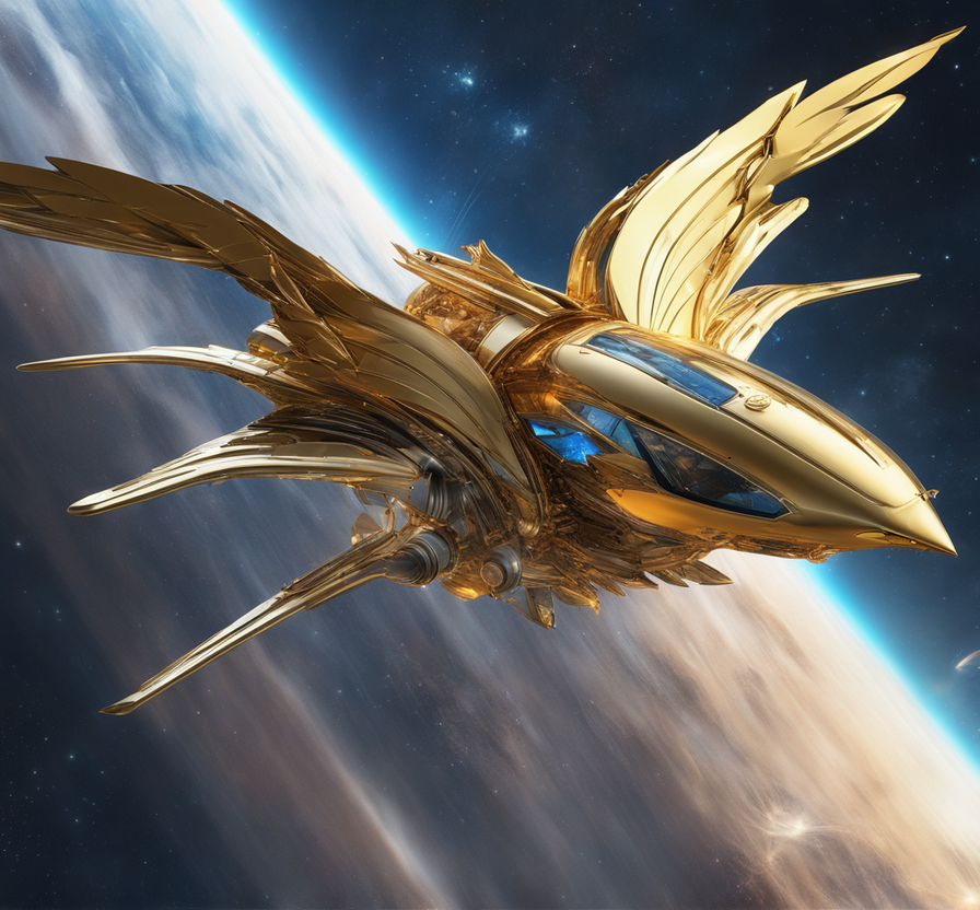 A high-speed train resembling a hummingbird soars through th... by 이명임 ...