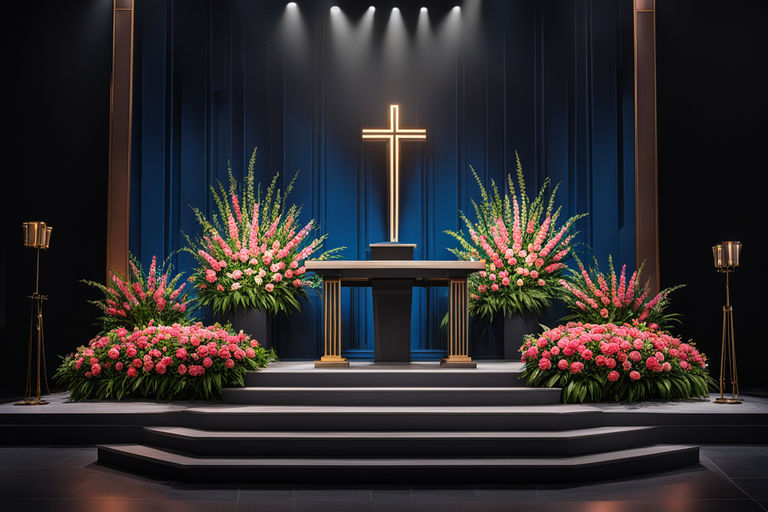 Modern church pulpit as the focal point by WGM Backgrounds - Playground