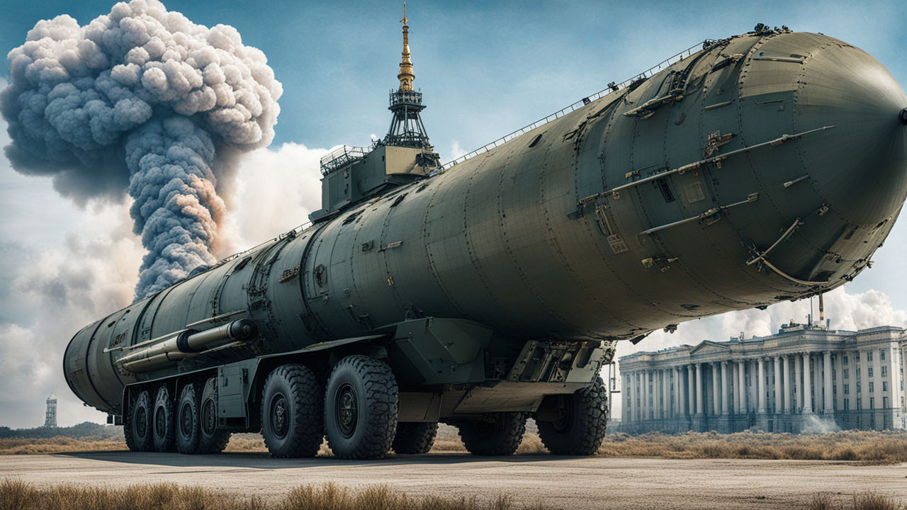 Make a picture of russia's tsar bomba nuclear weapon by Le Huyen ...