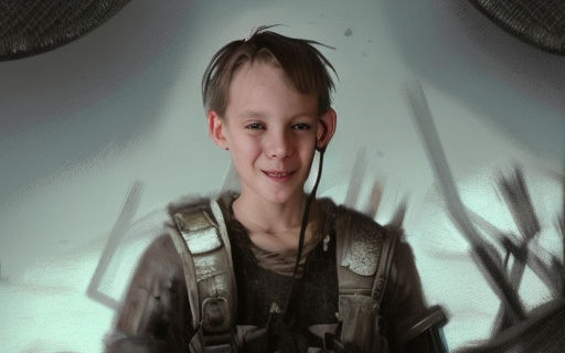 Portrait guy in post-apocalyptic style in black desert by Retro Future ...