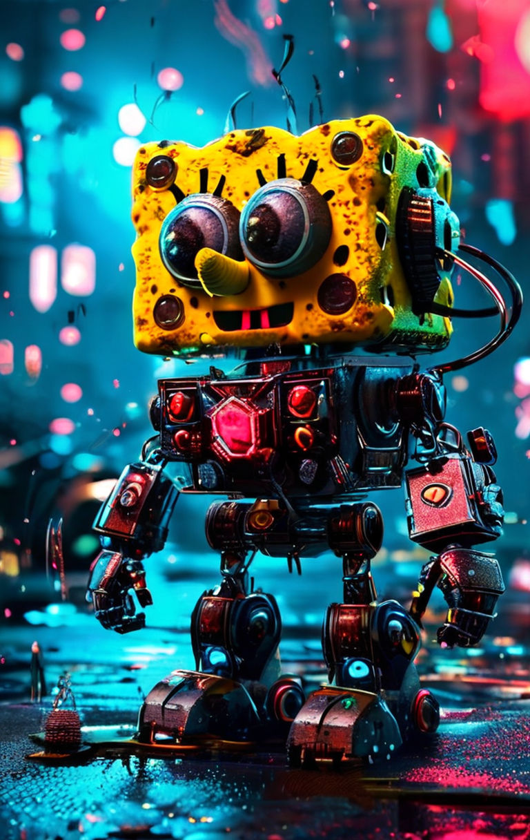SpongeBob Squarepants as a mecha by Александр Х. - Playground