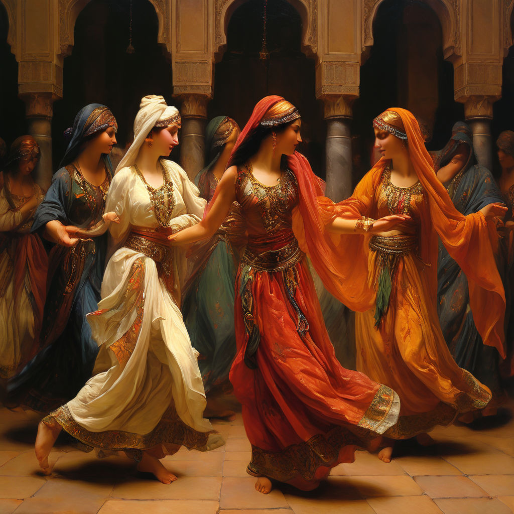The Harem Dancers Josef Sedlacek by Hossein Mirab - Playground
