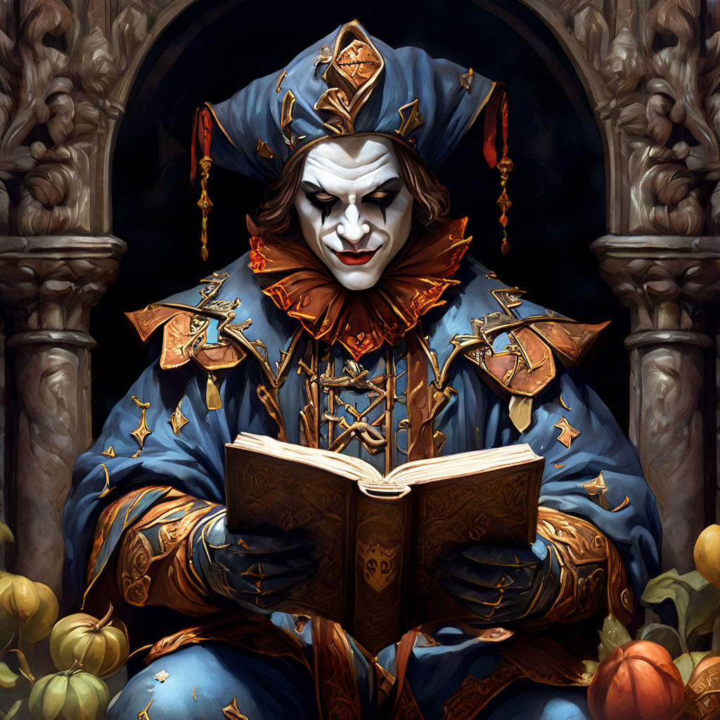 The jester with a book by Eszter Jakab - Playground