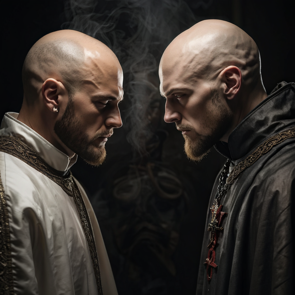 Photo Realistic 14th century demon vs bald headed priest wit... by AOH ...