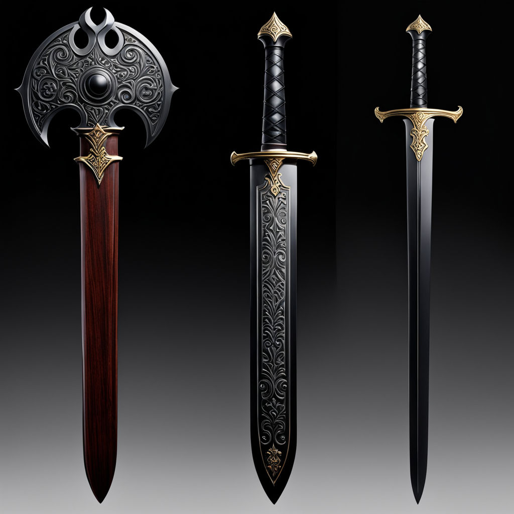 (((An obsidian sword with a mahogany handle))) by Mr Dinya - Playground