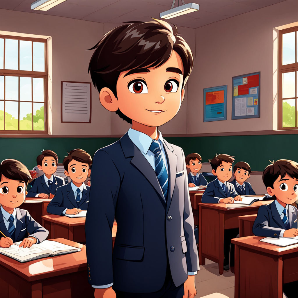 A boy become a principal of the school animated cartoon by Urmila Singh ...