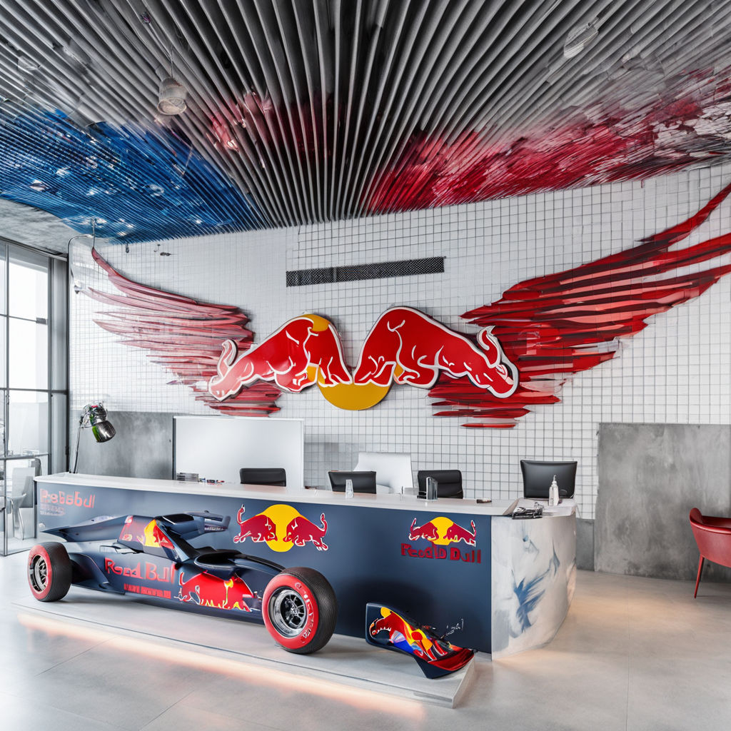 The Redbull office reception area and this reception area is... by rana ...