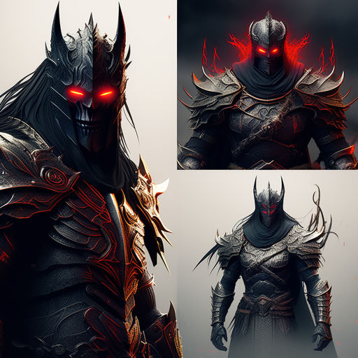 A dark scary warrior with a mark on the face by Thomaz Dias - Playground