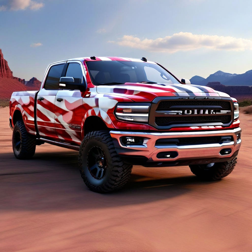 2024 Dodge Ram truck with Van Halen striped paint by delma uy - Playground