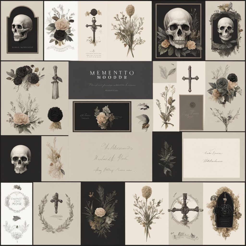Create a moodboard for a funeral agency "Memento Mori" by Janna ...