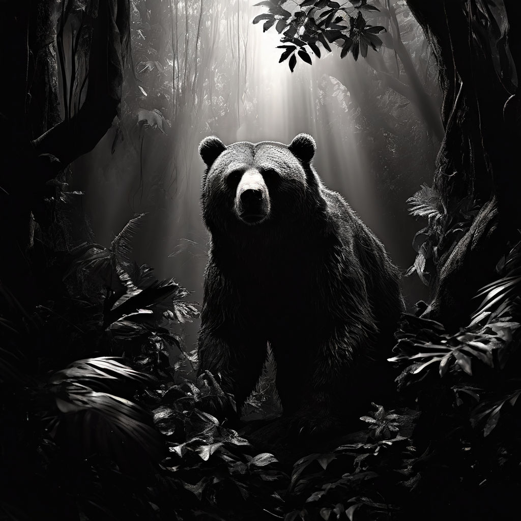Jungle scene featuring a hell bear by Matheus - Playground