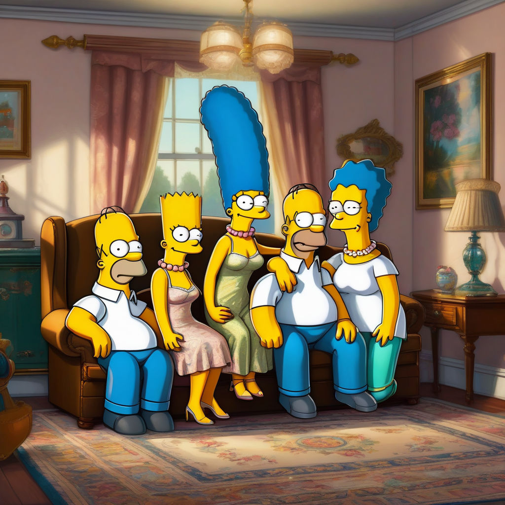 The iconic family from "The Simpsons by Trapsong - Playground