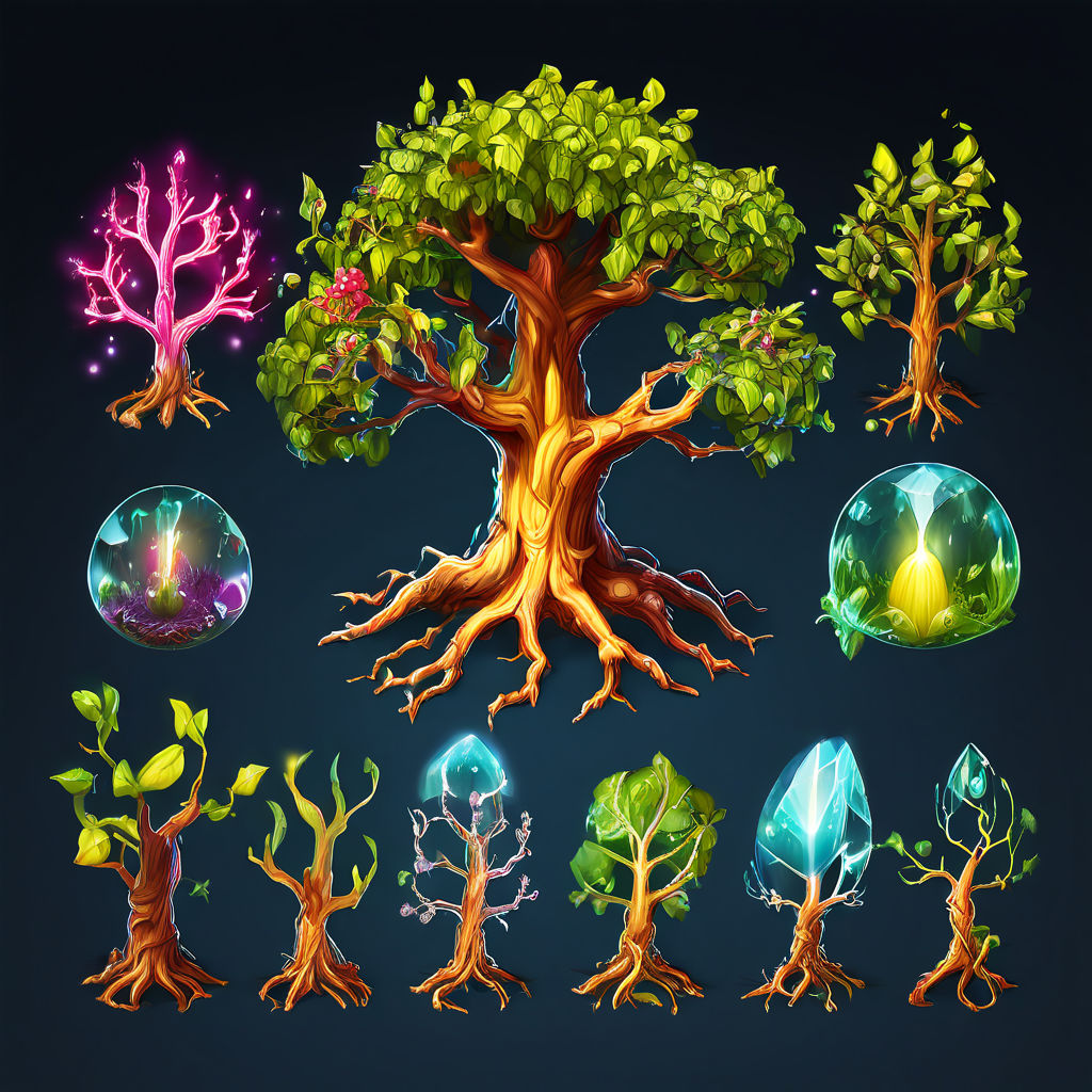 Isometric asset sprite sheet showcasing the lifecycle of a m... by ...