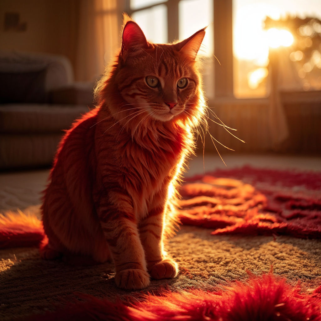 A fiery red feline by Екатерина Кванскова - Playground