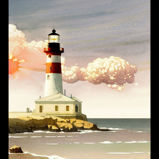 Lighthouse in Winslow Homer style by David Bayne - Playground