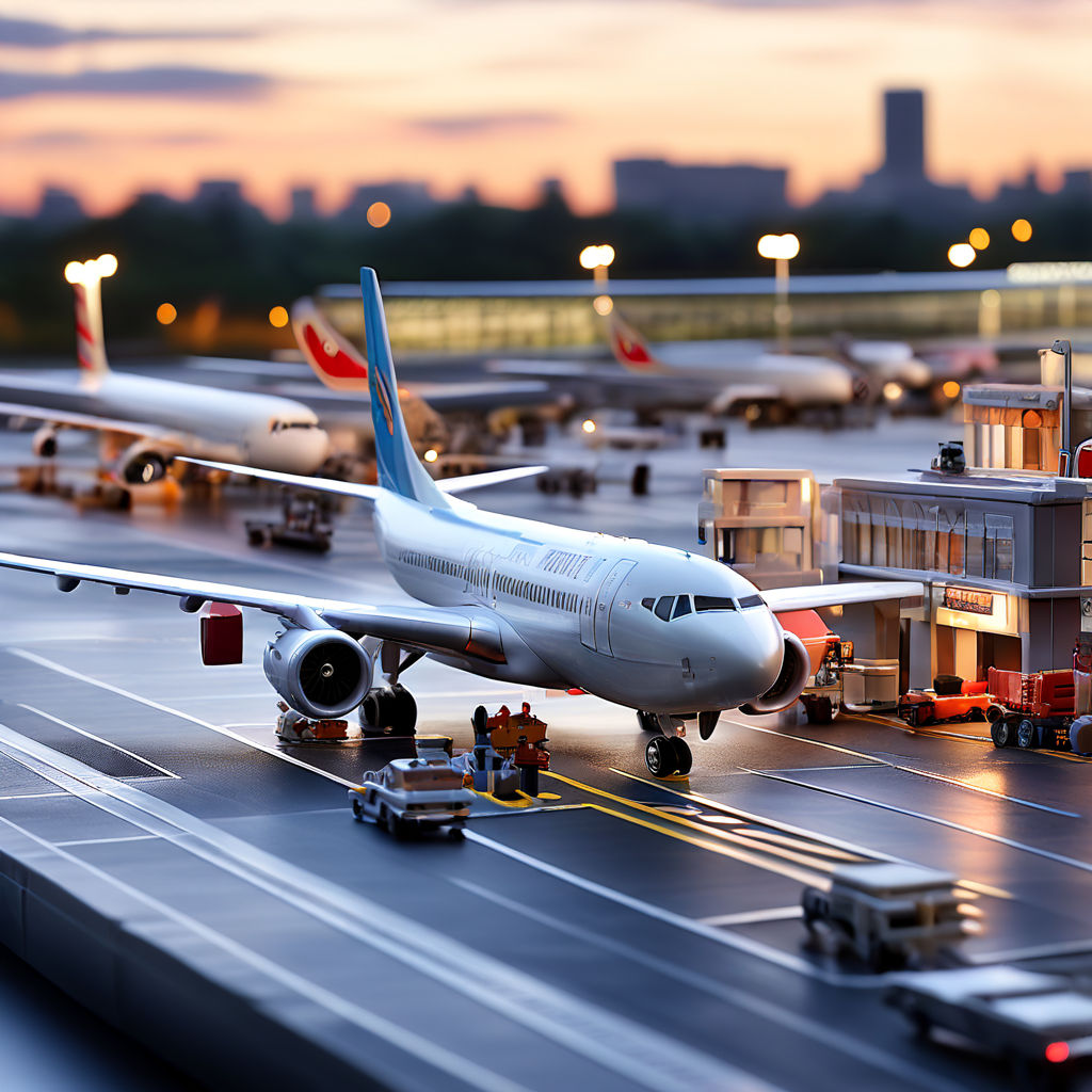 Toy airport with runway terminal planes and all by Sachin Bora - Playground