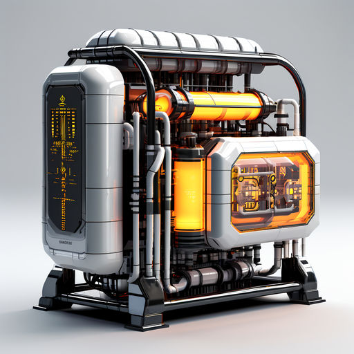 Sci fi futuristic Oxygen Generator concept art white backgr... by Eri ...