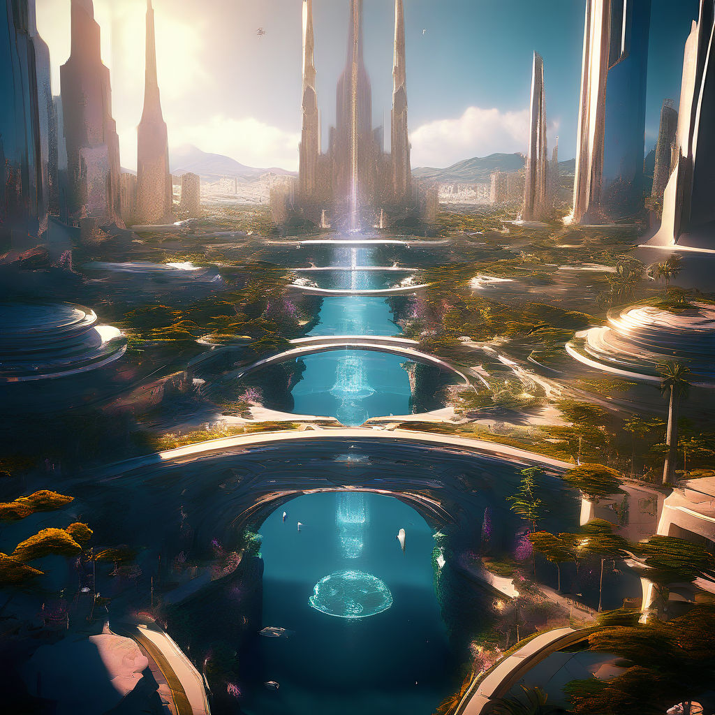 A futuristic cityscape inspired by the legendary Atlantis by Will Brice ...