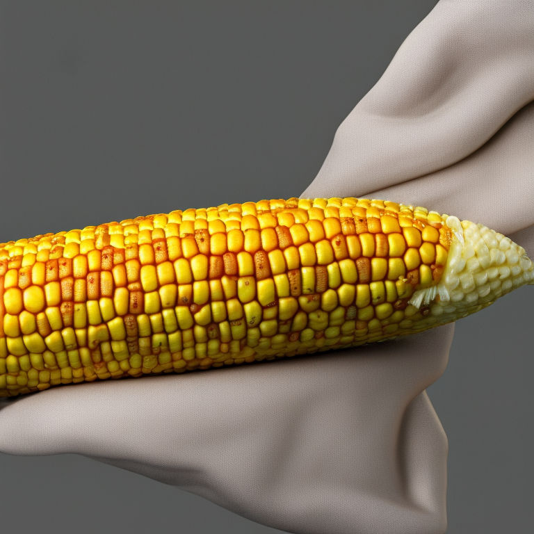 Genetically modified products corn with inscriptions of form... by ...
