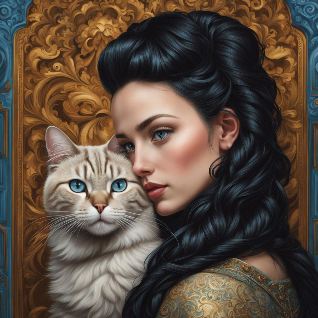 Hyper-realistic photograph of a Cat in human form with detai... by ...