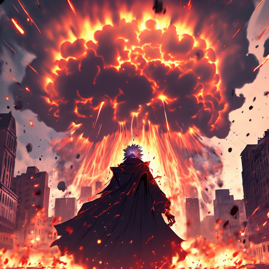 An evil mage casting a nuclear explosion on a city by Jaycob Wilson ...