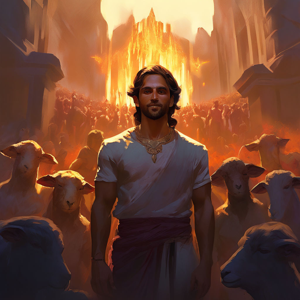 Ram and Shyam surrounded by villagers by aniket medhe - Playground