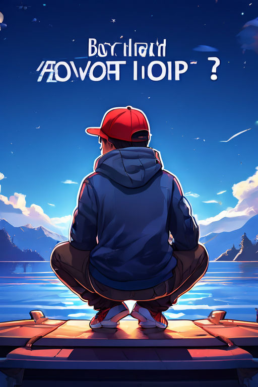 A sticker with a person wearing a backwards hat by Toufik Toufik ...