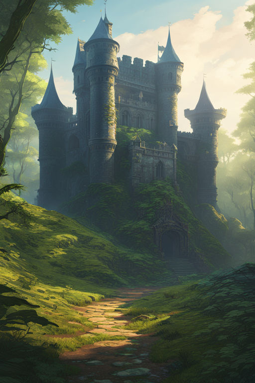 Abandoned castle surrounded by a forest by Полина Салтанова - Playground