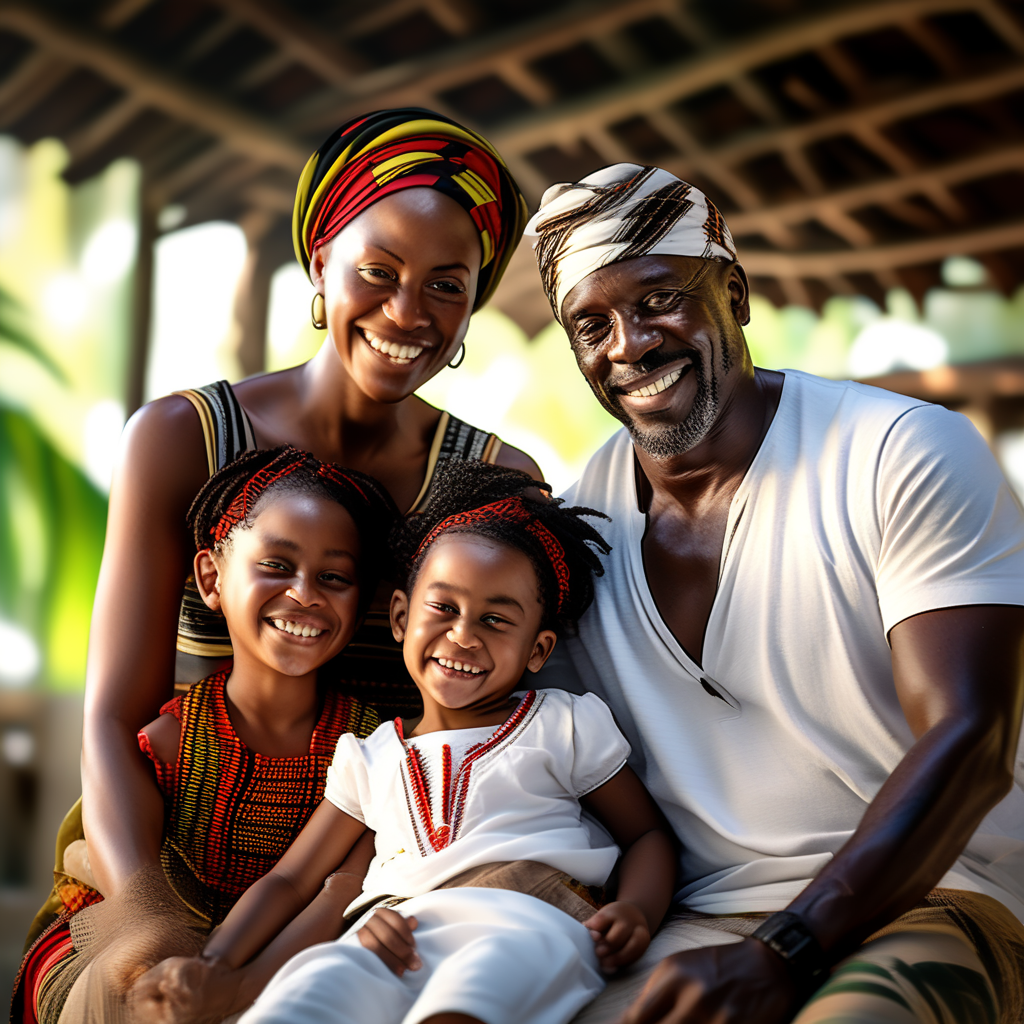 Jamaican family arranged with perfect composition in a photo... by Rob ...