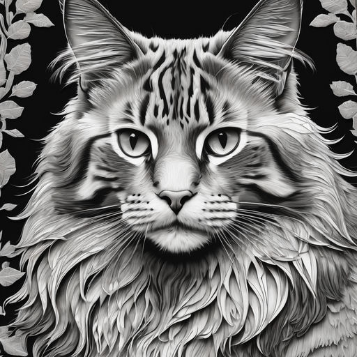 Create A Highly Detailed Illustration Of A Maine Coon Cat Ma By Ossama Atef Playground 