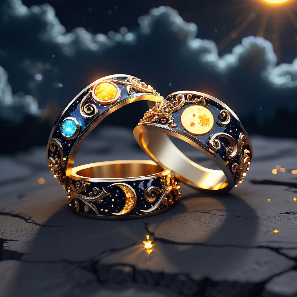 DND Fantasy Magical pair of rings one ring of made of the ni... by Kori ...