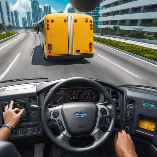 Bus interior front view by Muhammad Junaid - Playground