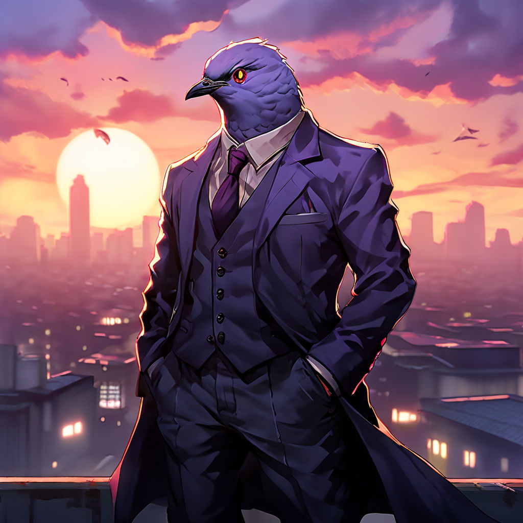 Humanoid pigeon character designed in the aesthetics of Fush... by Nyck ...