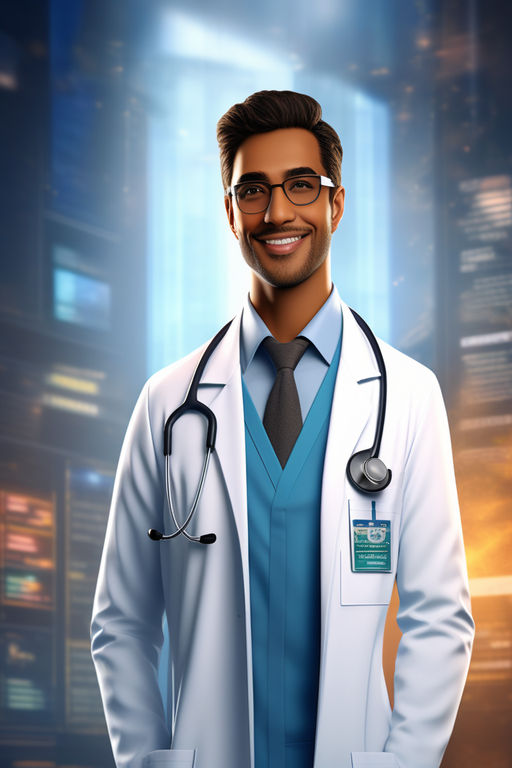 Digital artwork of a compassionate doctor by Technical Muhammad Mujtaba ...