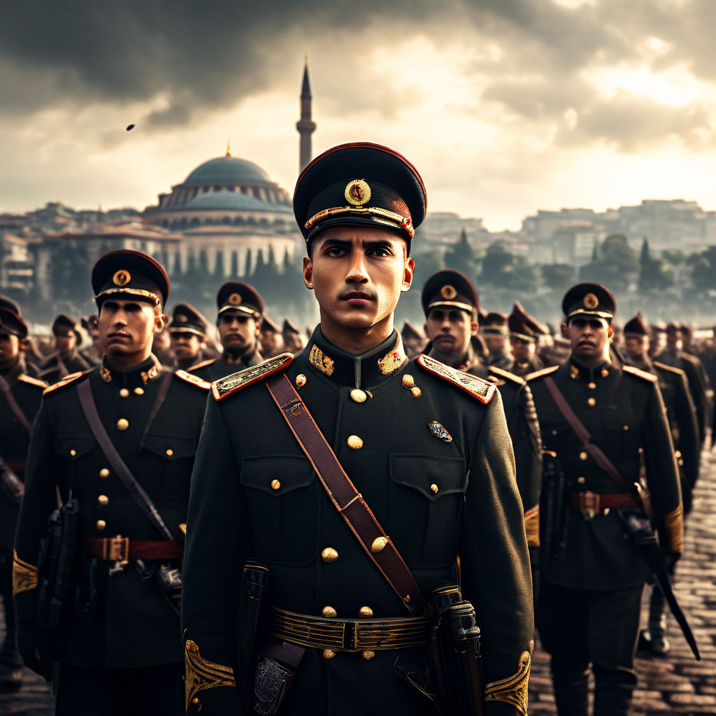Turkish soldiers dressed in traditional military uniform by Alaaddin ...